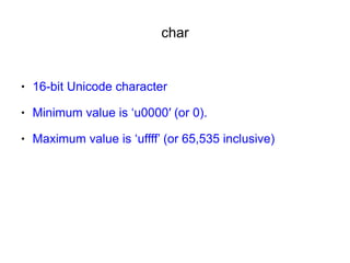 Java basic data types | PPT