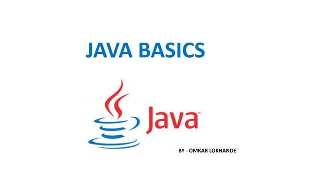 Java basics | PPT