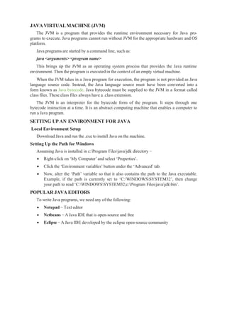 java basics.pptx | Programming Languages | Computing