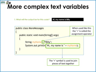 Java basics variables | PPTX