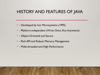 Java_Basics_Module1.pptx introduction to java | PPT