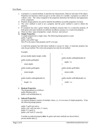 Java beans | PDF