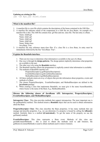 Java beans | PDF