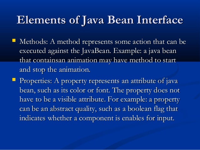 introduction of Java beans