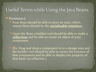Java beans | PPT