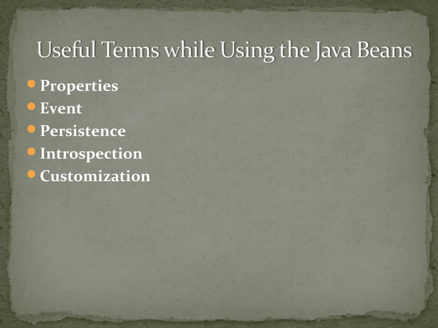 Java beans | PPT