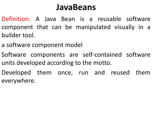 Java beans | PPT