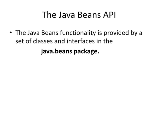Java beans | PPT