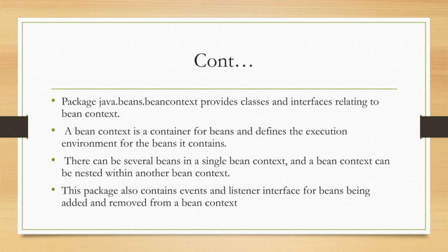 Java Beans Unit 4(part 2) | PPTX | Programming Languages | Computing