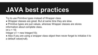 Java best practices | PPT