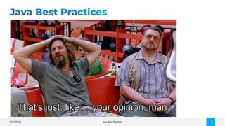 Java best practices | PDF | Web Development | Internet