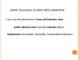 Java calendar | PPTX