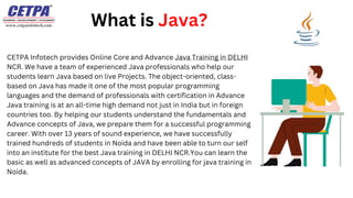 Learn Java Course by Industry Expert in Noida | PPT