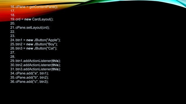 Java card and flow layout | PPT