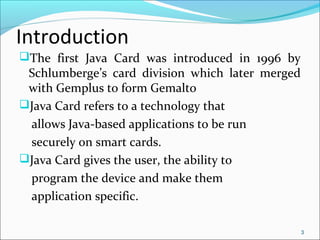 Java card technology | PPT