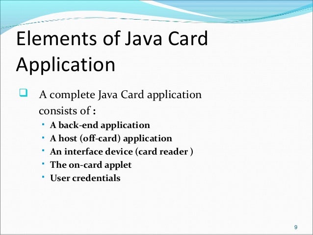 Java card technology