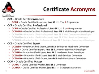 Java Certification by HUJAK - 2015-05-12 - at JavaCro'15 conference | PPT