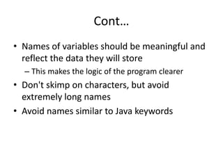 Java chapter 2 | PPT