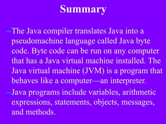 Java Chapter 2 Overview.ppt | Programming Languages | Computing