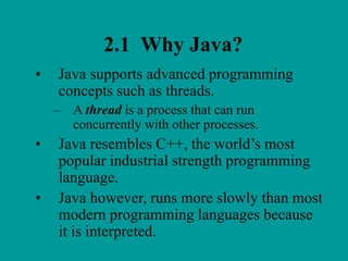 Java Chapter 2 Overview.ppt | Programming Languages | Computing
