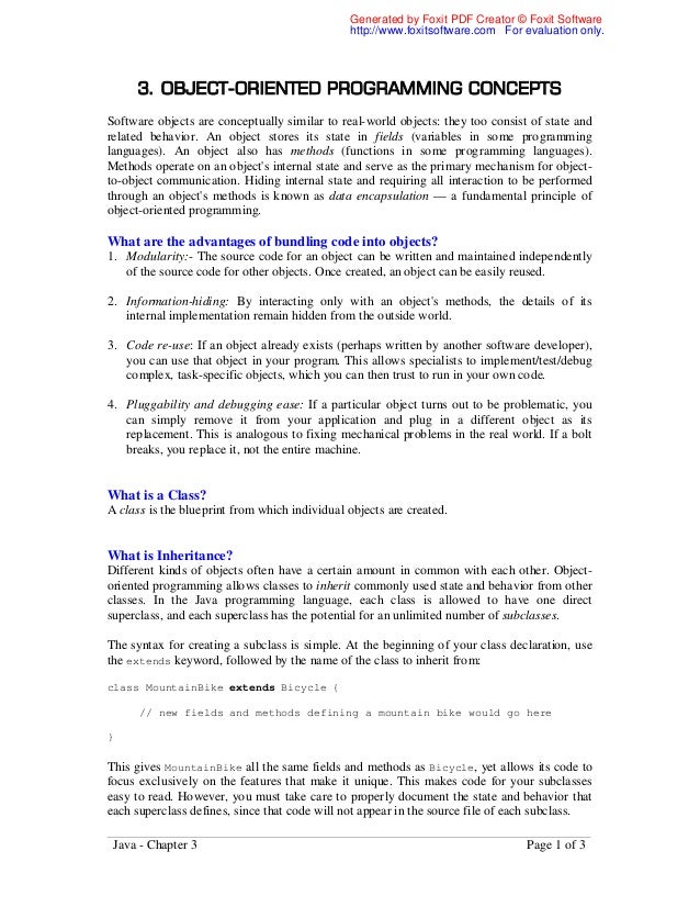 Java Chapter 3 Oops Concepts