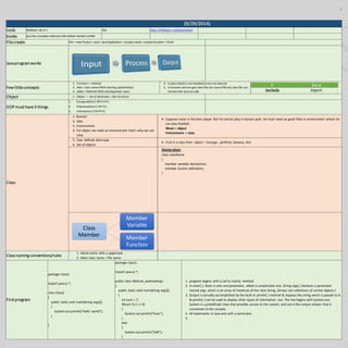 Java cheat sheet | DOCX
