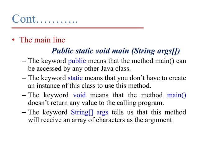 Java Classobjectmethod Introduction Ppt 2815
