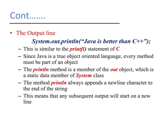 Java Classobjectmethod Introduction Ppt