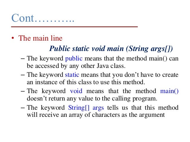Java Class Object Method Introduction