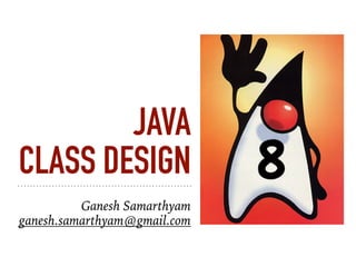 Java Class Design | PPT