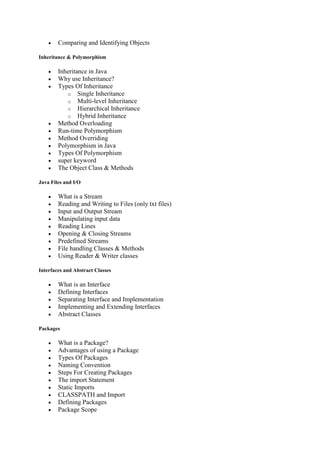 Java classes in karve nagar pune | PDF