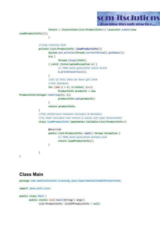 Java concurrency model - The Future Task | PDF | Operating Systems ...