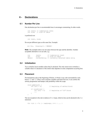 Java Coding Conventions | PDF
