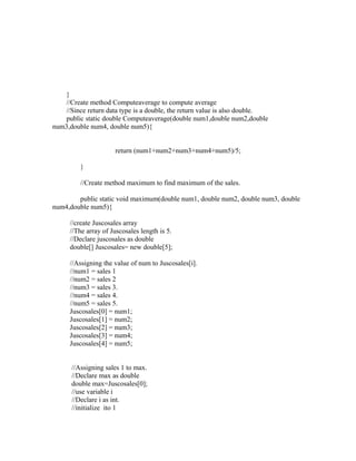 Java codes output preliminary level | PDF