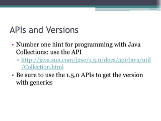 Java collections | PPTX | Programming Languages | Computing