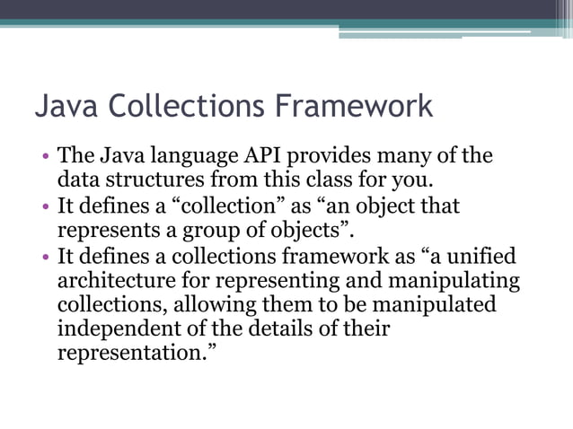 Java collections | PPTX | Programming Languages | Computing