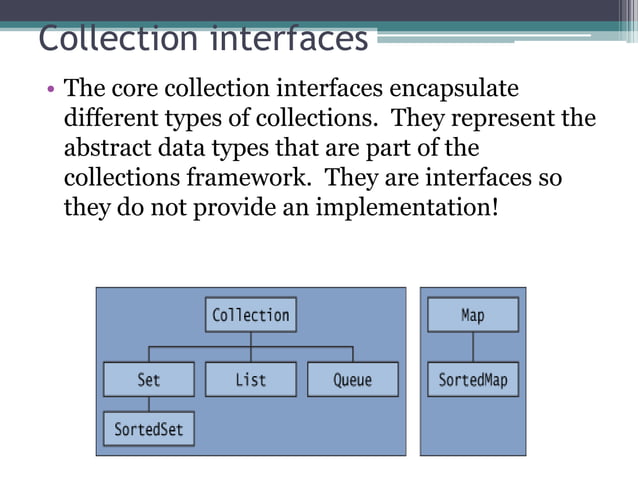 Java collections | PPTX | Programming Languages | Computing