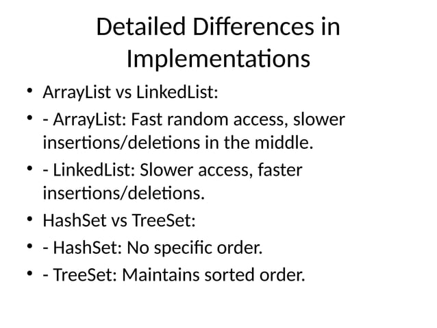 Java Collections Framework Presentation 1 Pptx