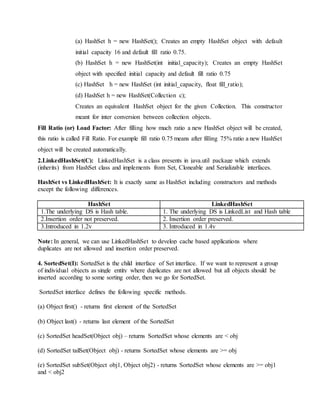 Java collections notes | DOCX