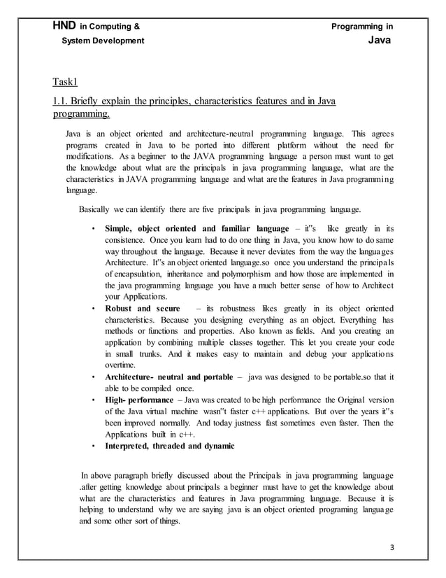 Java completed assignment | DOCX