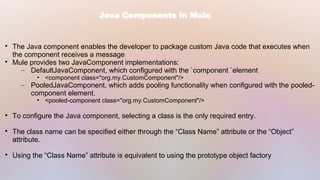 Java components in mule | PPT