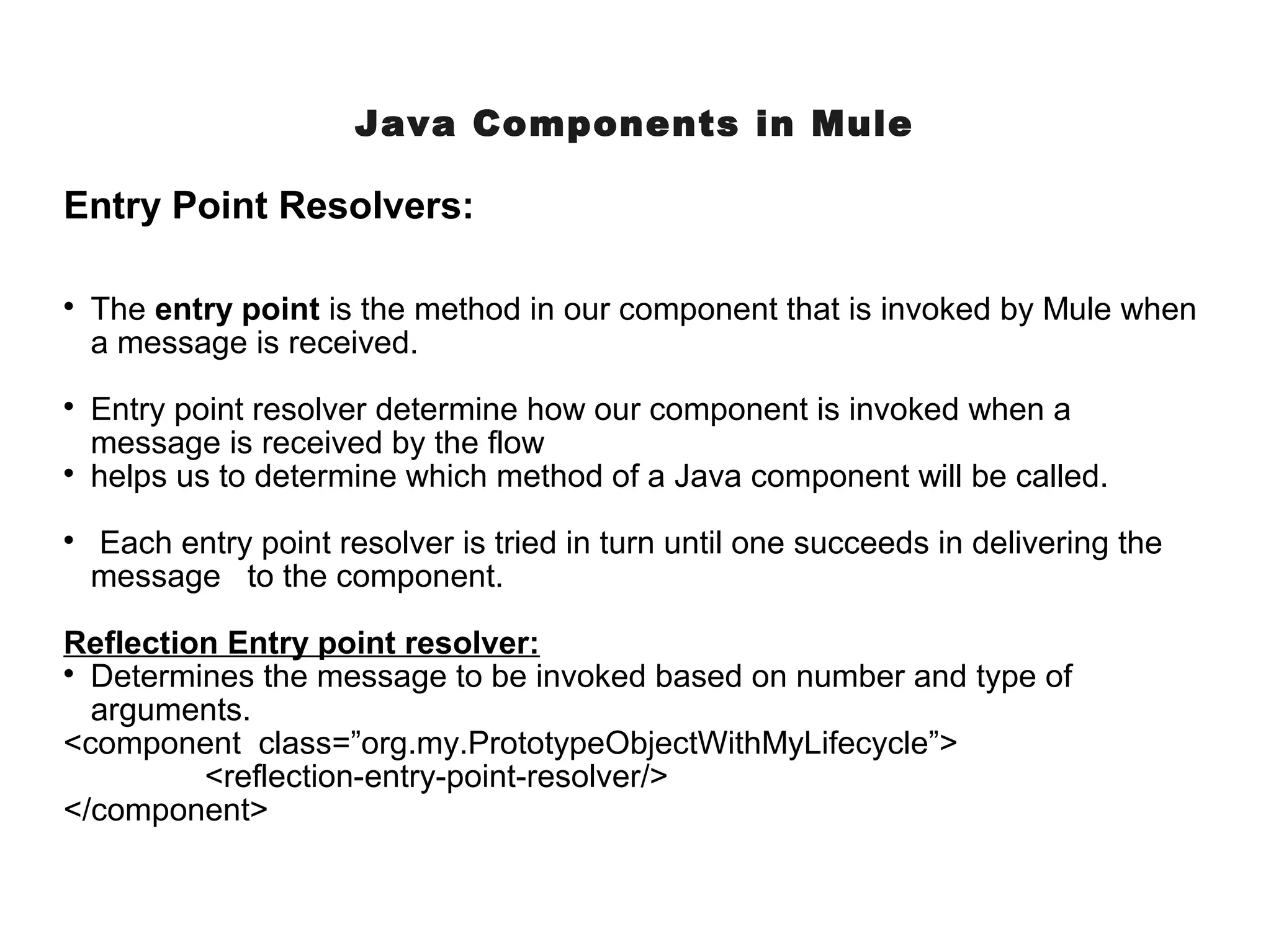 Java components in Mule | PPT