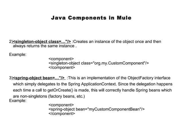 Java Components In Mule Ppt