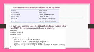 Java con base de datos | PPTX | Databases | Computer Software and ...