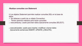 Java con base de datos | PPTX | Databases | Computer Software and ...