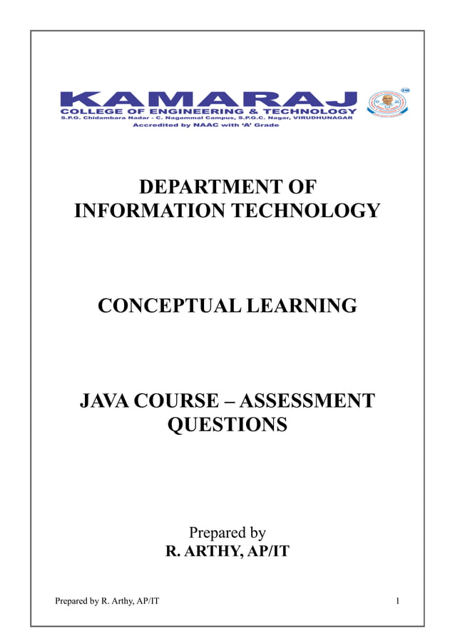 Java conceptual learning material | PDF