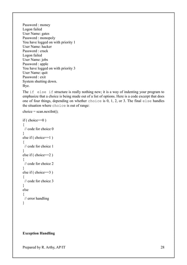 Java conceptual learning material | PDF