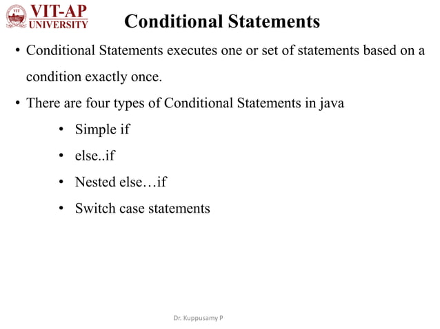 Java conditional statements | PDF | Programming Languages | Computing