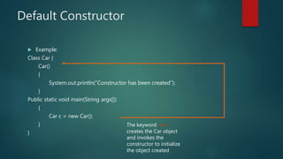 Java constructors | PPT