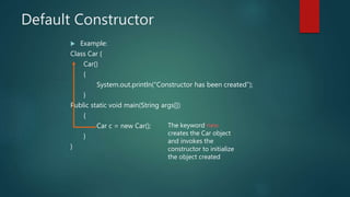Java constructors | PPTX